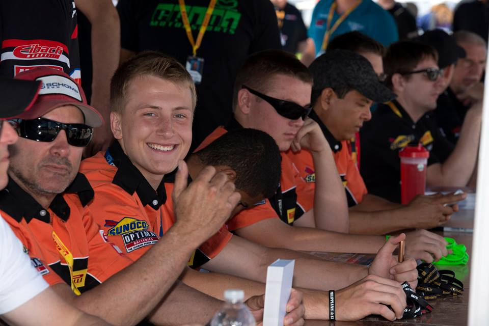 Jason signing autographs - Jason Cherry Racing